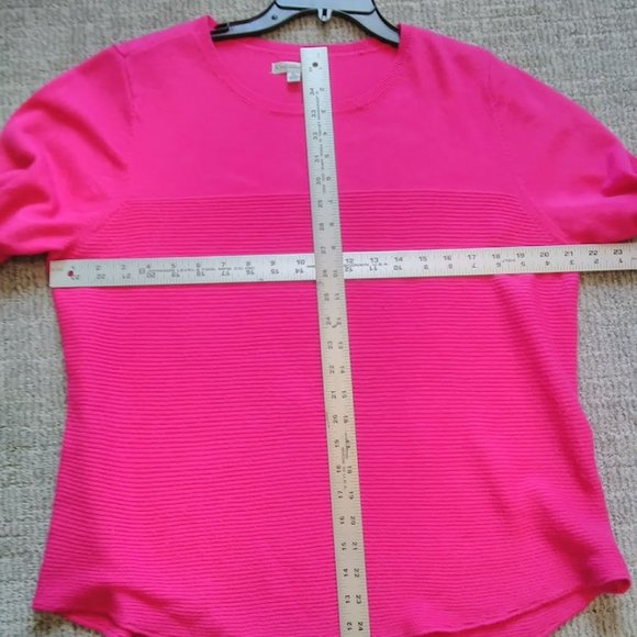 croft & barrow | Sweaters | Bright Pink Crew Neck Sweater | Poshmark